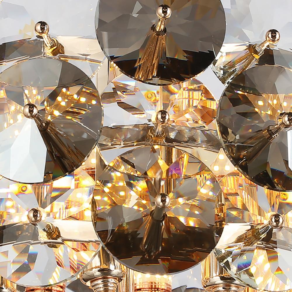 Avenila Luxury Smoky Gray Circular Crystal Chandelier