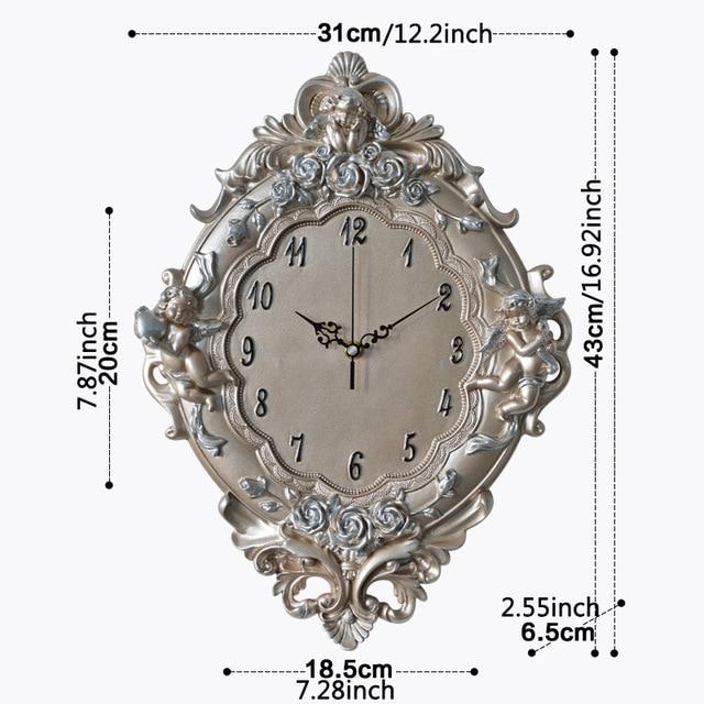 Antique Quartz Angel Wall Clock