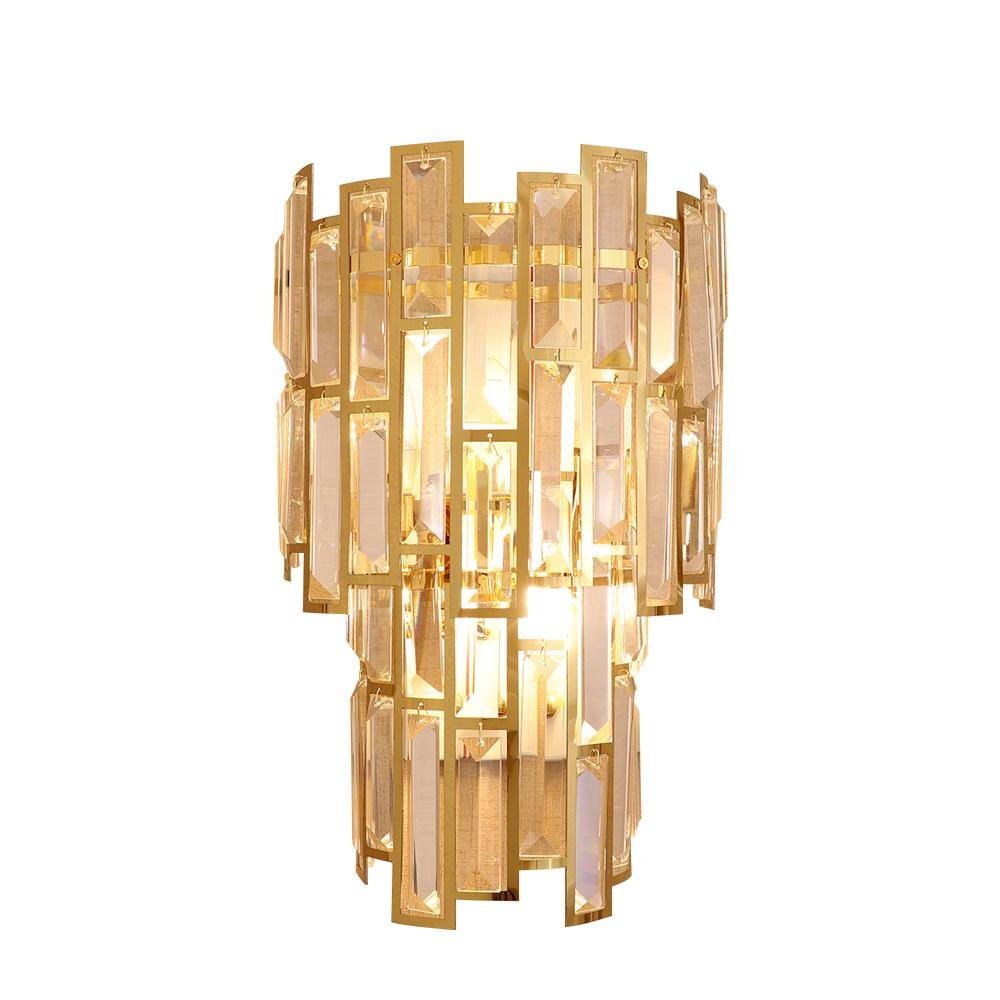Avenila Speciality Modern Crystal Gold Wall Hotel Sconce Lamp