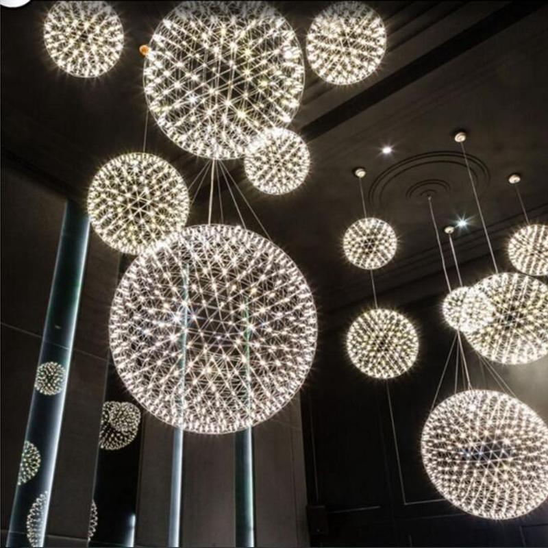 Modern Firework LED Stainless Steel Pendant Lights
