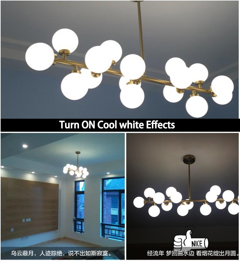 Modern Glass Balls Pendant Lamp Light Luxury Branch Chandelier Magic B
