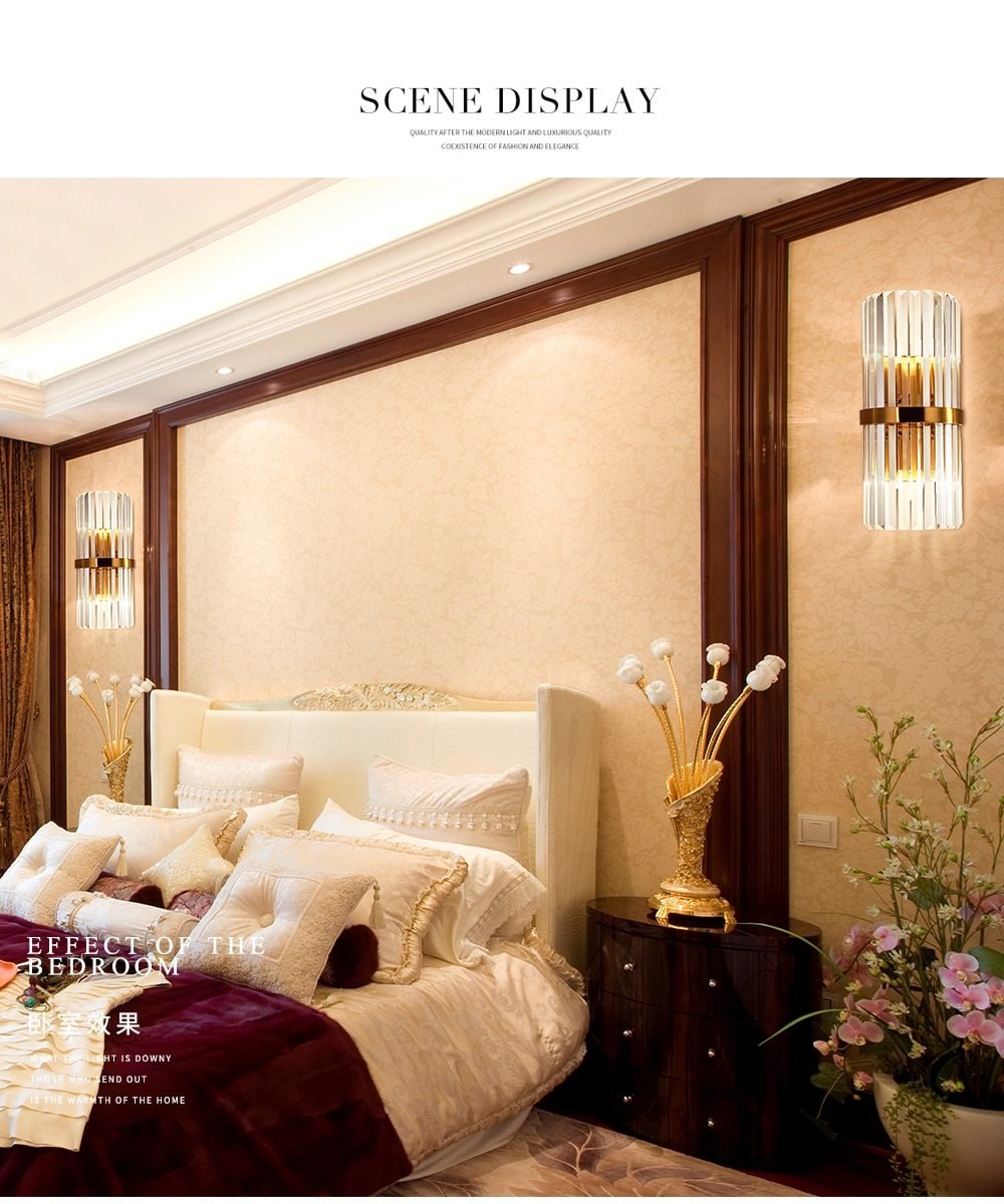 Modern LED Crystal Wall Sconce Light