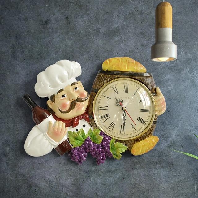 Vintage Italian Chef Wall Clock